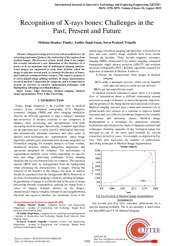 (PDF) Recognition of X-rays bones: Challenges in the Past, Present and ...