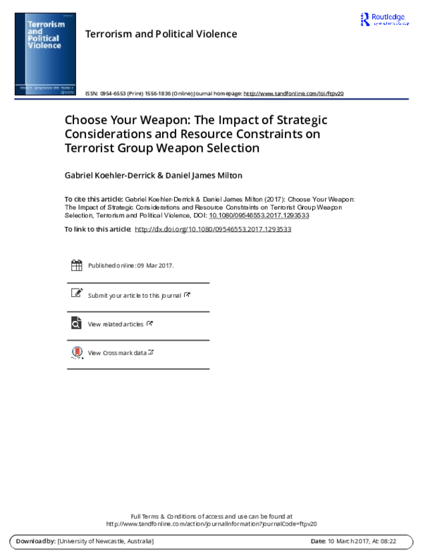 (PDF) Choose Your Weapon: The Impact of Strategic Considerations and ...