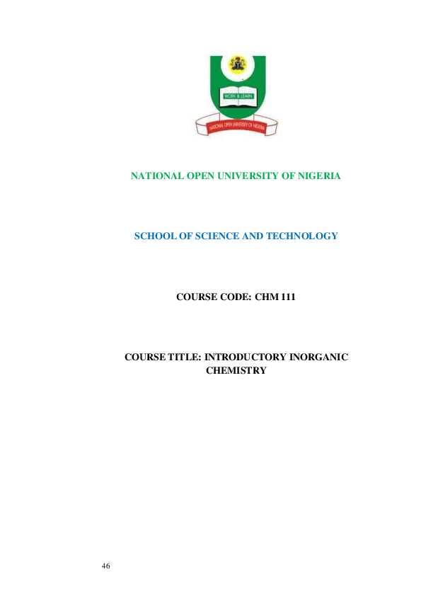 (PDF) NATIONAL OPEN UNIVERSITY OF NIGERIA SCHOOL OF SCIENCE AND ...