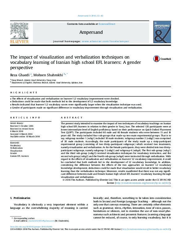 (PDF) The impact of visualization and verbalization techniques on ...
