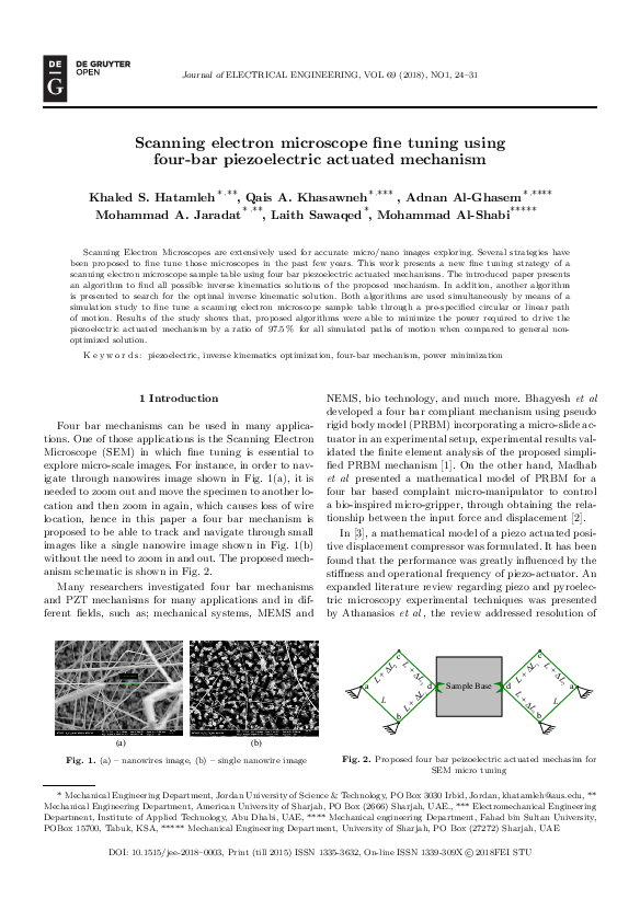 (PDF) Scanning electron microscope fine tuning using four-bar ...