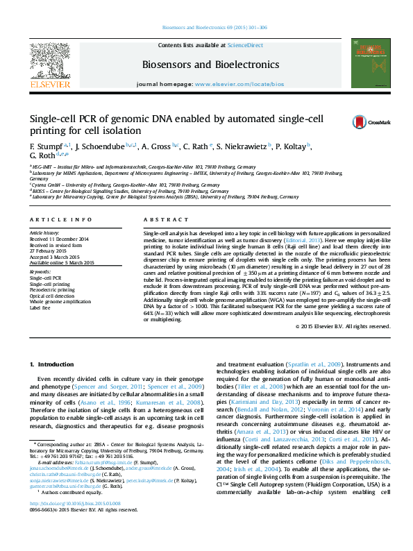 (PDF) Single-cell PCR of genomic DNA enabled by automated single-cell ...
