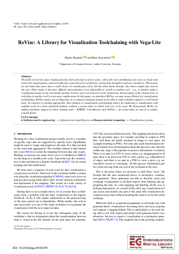 (PDF) ReVize: A Library for Visualization Toolchaining with Vega-Lite