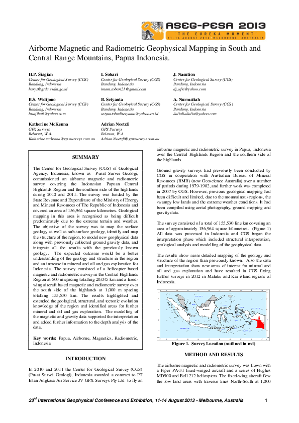 (PDF) Airborne Magnetic and Radiometric Geophysical Mapping in South ...