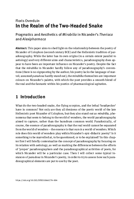 (PDF) In the realm of the two-headed snake. Pragmatics and aesthetics ...