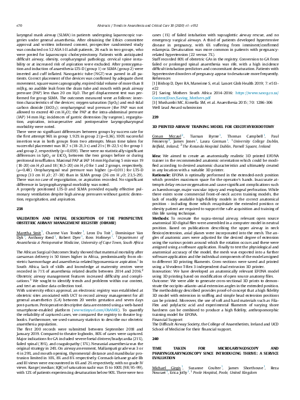 (PDF) 3D Printed Airway Training Model for Cricothyroidotomy