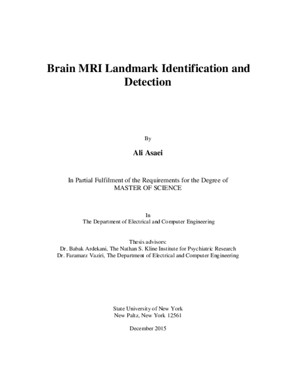 (PDF) Brain MRI landmark identification and detection