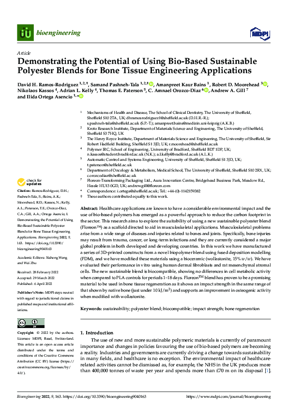 (PDF) Demonstrating the Potential of Using Bio-Based Sustainable ...