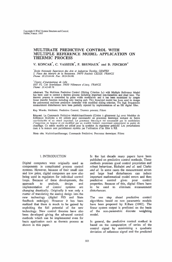 (PDF) Multirate Predictive Control with Multiple Reference Model ...