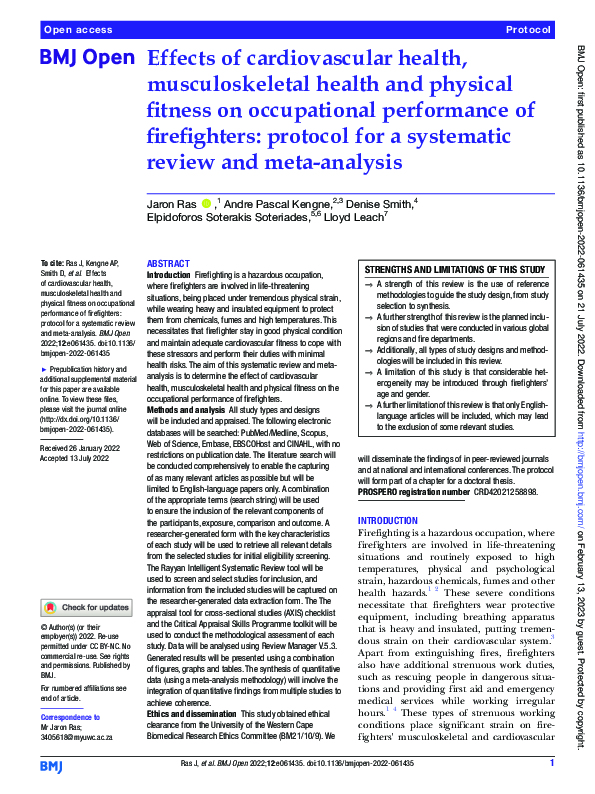 (PDF) Effects of cardiovascular health, musculoskeletal health and ...