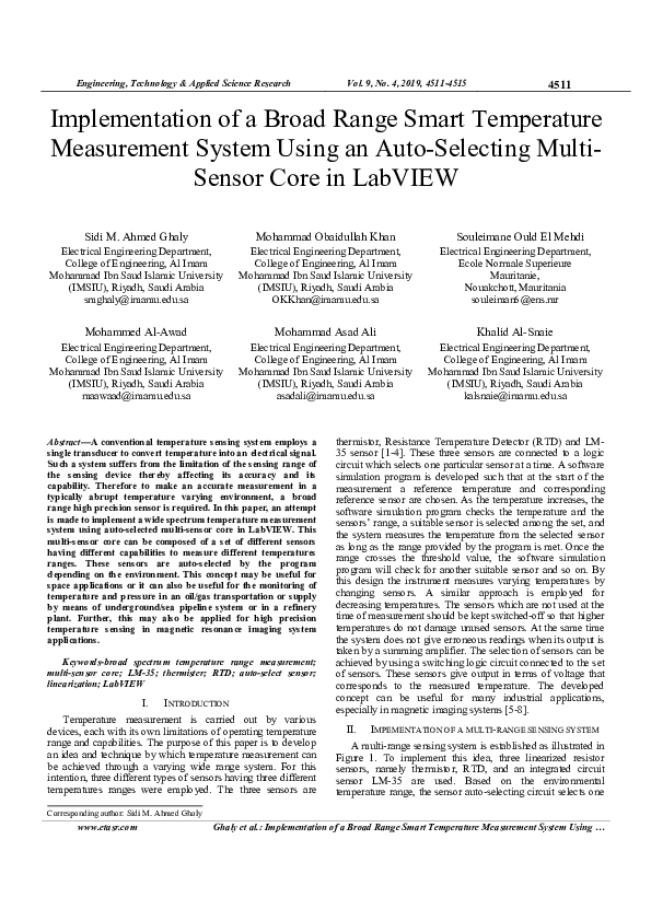 (PDF) Implementation of a Broad Range Smart Temperature Measurement System using Auto-Selected ...