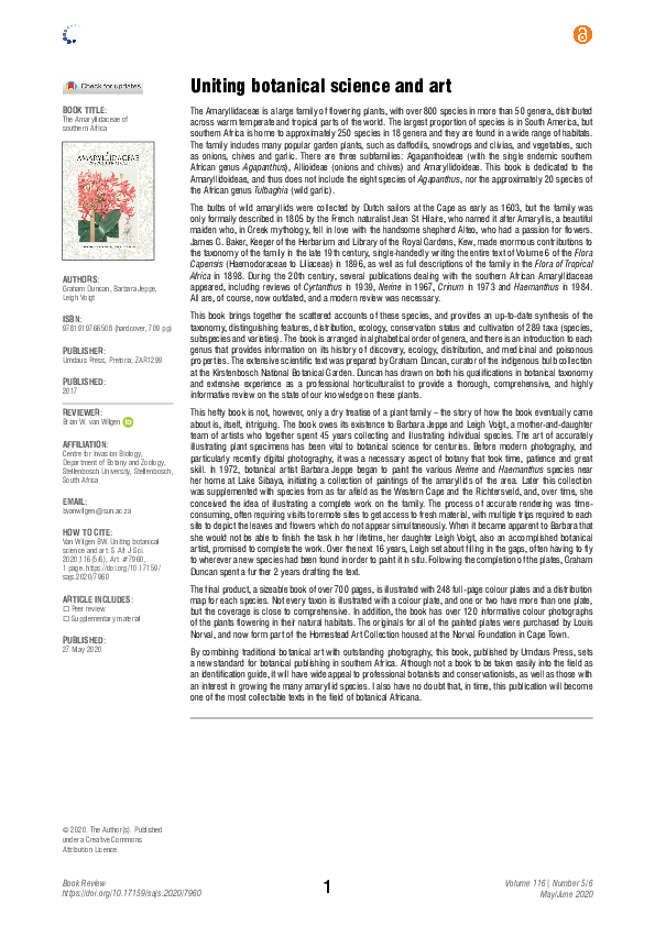 (PDF) Uniting botanical science and art