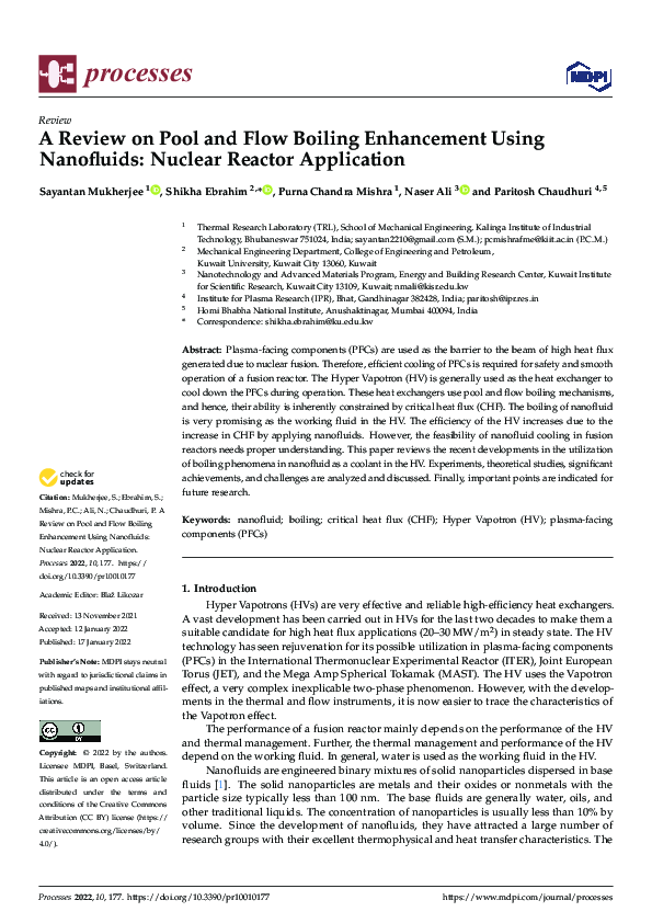Pdf A Review On Pool And Flow Boiling Enhancement Using Nanofluids