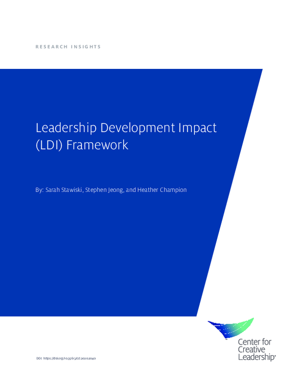 (PDF) Leadership Development Impact (LDI) Framework