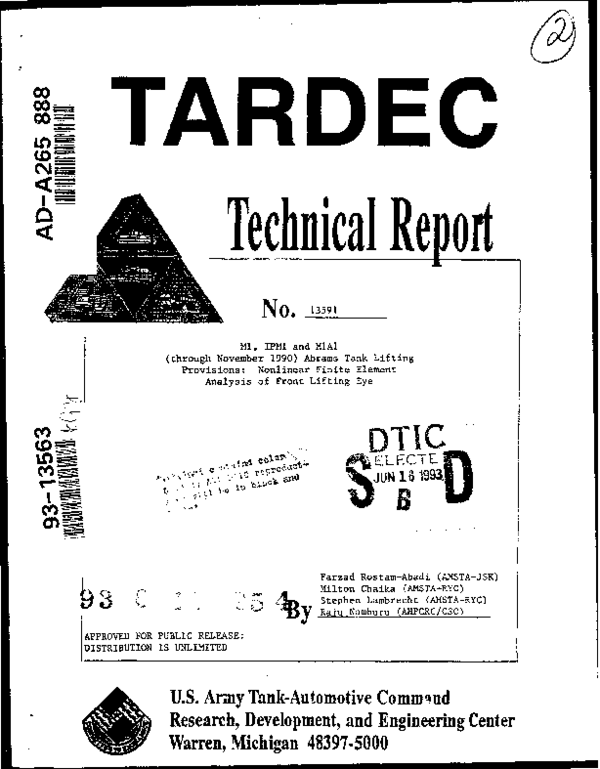 (PDF) M1, IPM1 and M1A1 (through November 1990) Abrams Tank Lifting ...