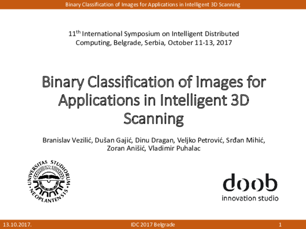 (PDF) Image Classification for 3D Scanning Accuracy