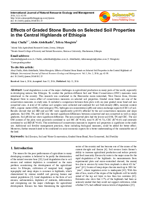 (PDF) Effectiveness of stone bunds in controlling soil erosion on ...
