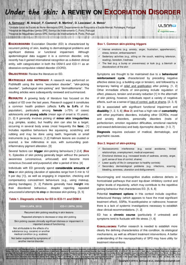 (PDF) 13 - Under the Skin: A Review on Excoriation Disorder