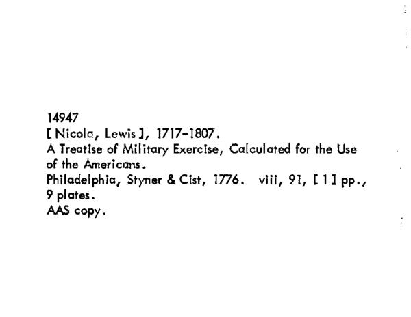 (PDF) (Part 1) Lewis Nicola's "Treatise of Military Exercise Calculated ...
