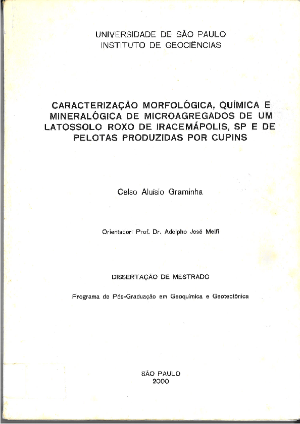 (PDF) Caracterização morfológica, química e mineralógica de ...