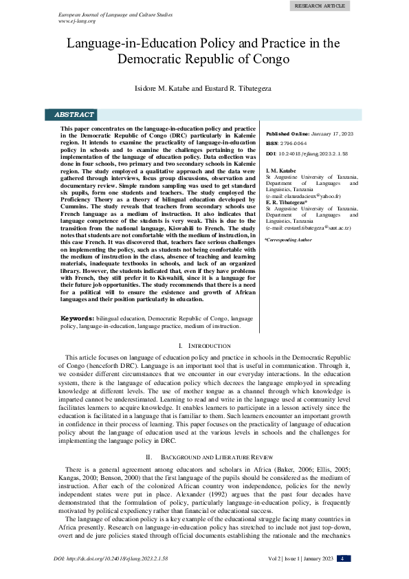 (PDF) Language-in-Education Policy and Practice in the Democratic ...