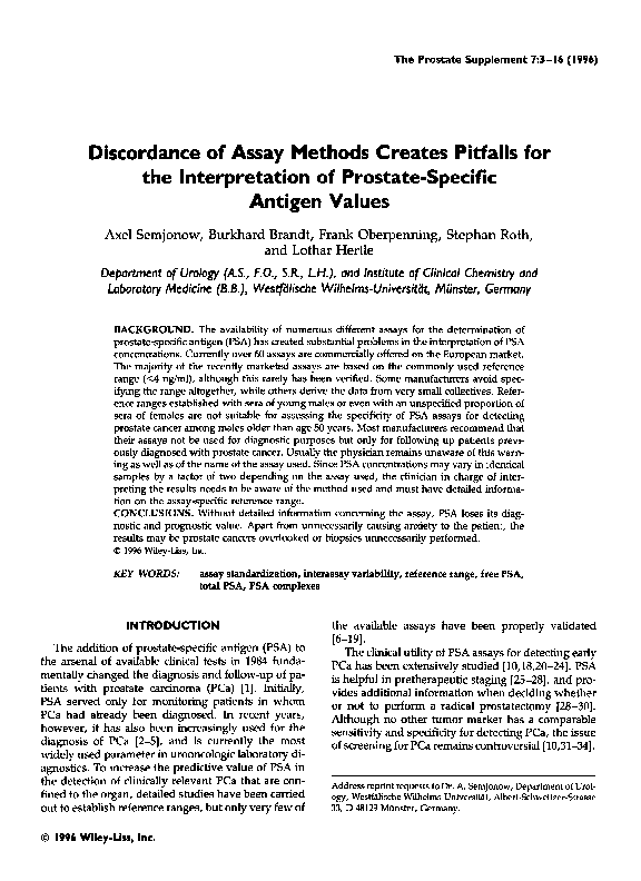 (PDF) Discordance of assay methods creates pitfalls for the ...