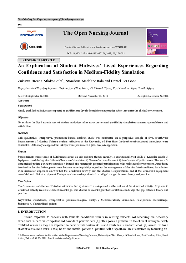 (PDF) An Exploration of Student Midwives’ Lived Experiences Regarding ...