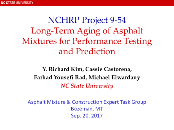 (PDF) Long-Term Aging of Asphalt Mixtures for Performance Testing and ...