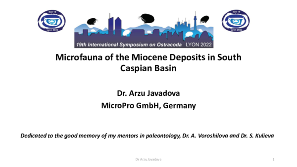 (PDF) Microfauna of the Miocene Deposits in South Caspian final ...