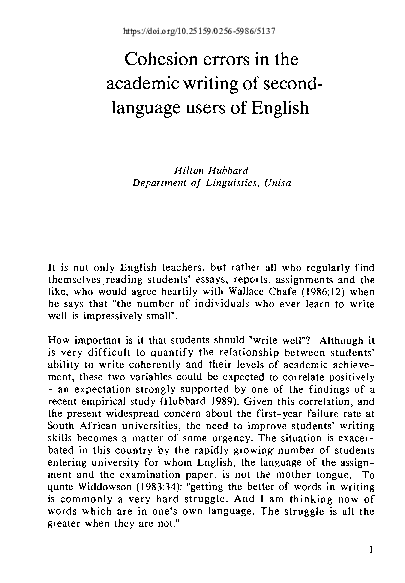 (PDF) A study of cohesion and coherence in English as a second language ...