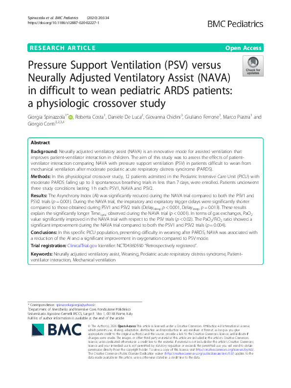 (PDF) Pressure Support Ventilation (PSV) versus Neurally Adjusted ...