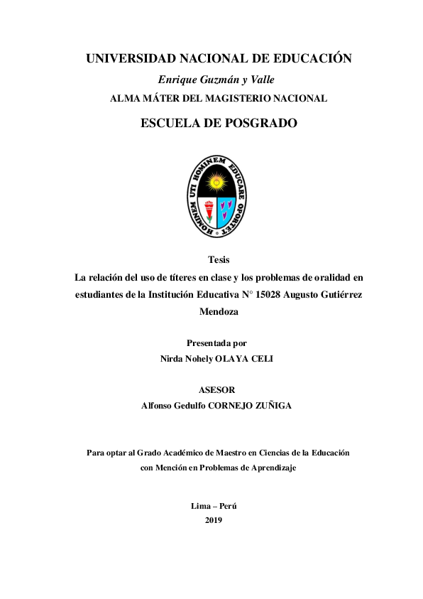 (PDF) La relación del uso de títeres en clase y los problemas de ...