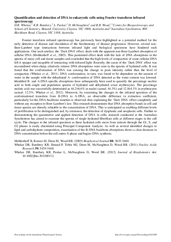 (PDF) Quantification of DNA in simple eukaryotic cells using Fourier ...