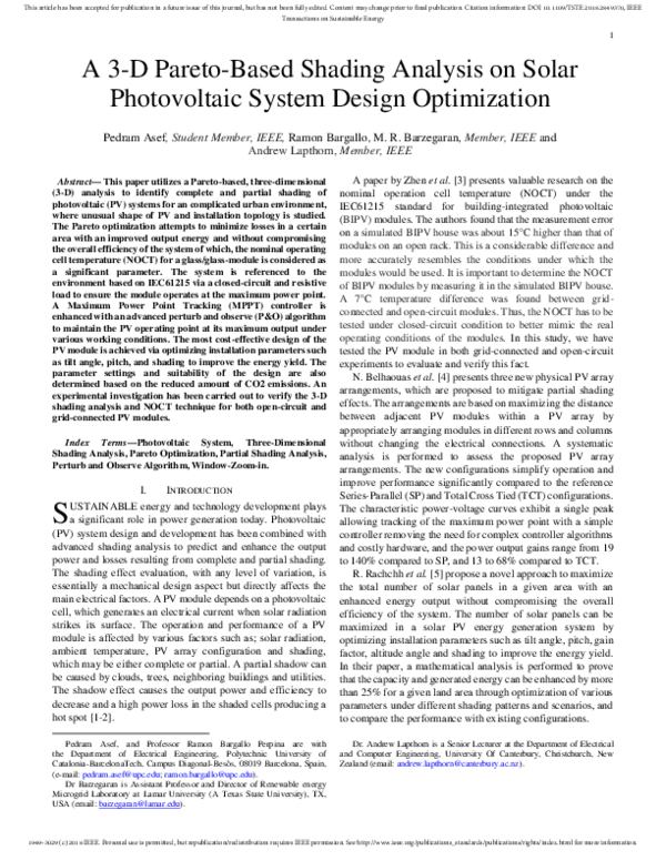 (PDF) A 3-D Pareto-Based Shading Analysis on Solar Photovoltaic System ...