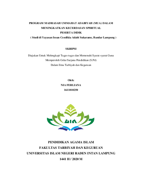 (PDF) PROGRAM MADRASAH UMMAHAT ADABIYAH (MUA) DALAM MENINGKATKAN ...