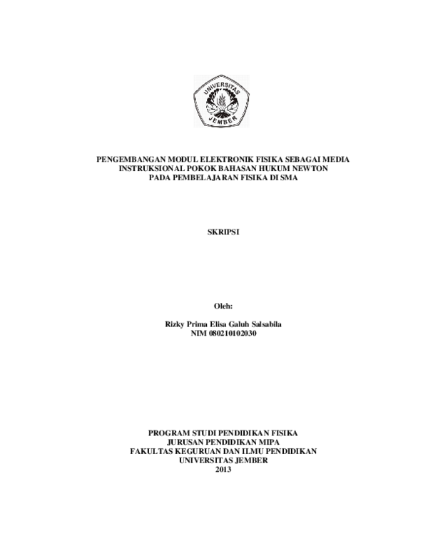 (PDF) Pengembangan Modul Elektronik Fisika sebagai Media Instruksional Pokok Bahasan Hukum ...