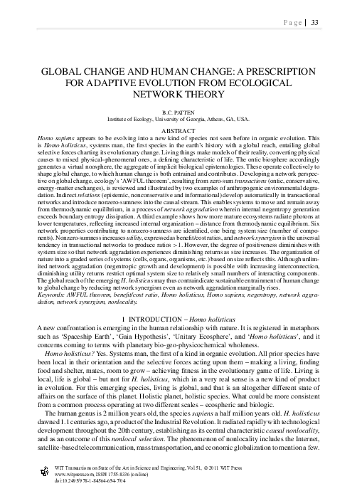 (PDF) Global change and human change