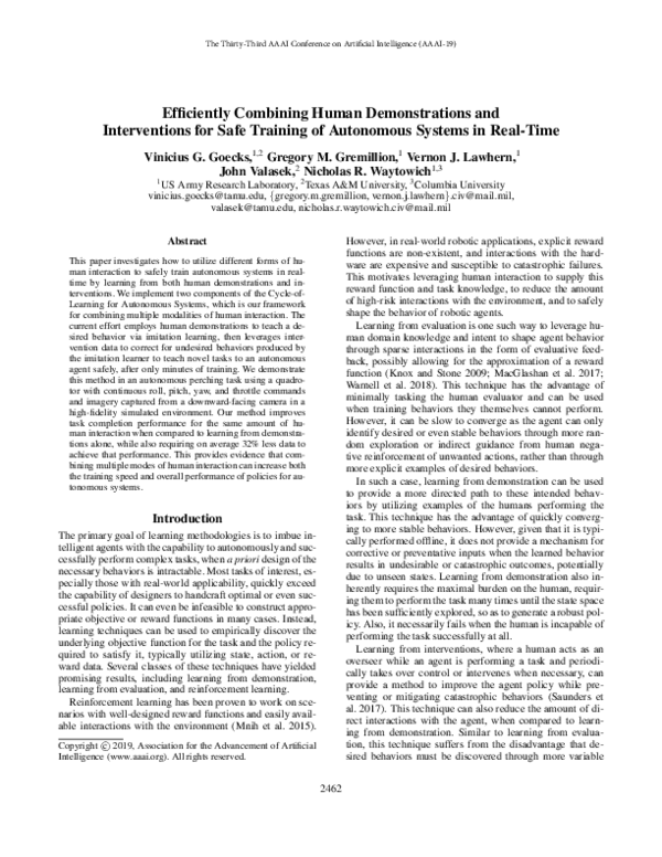 (PDF) Efficiently Combining Human Demonstrations and Interventions for Safe Training of ...