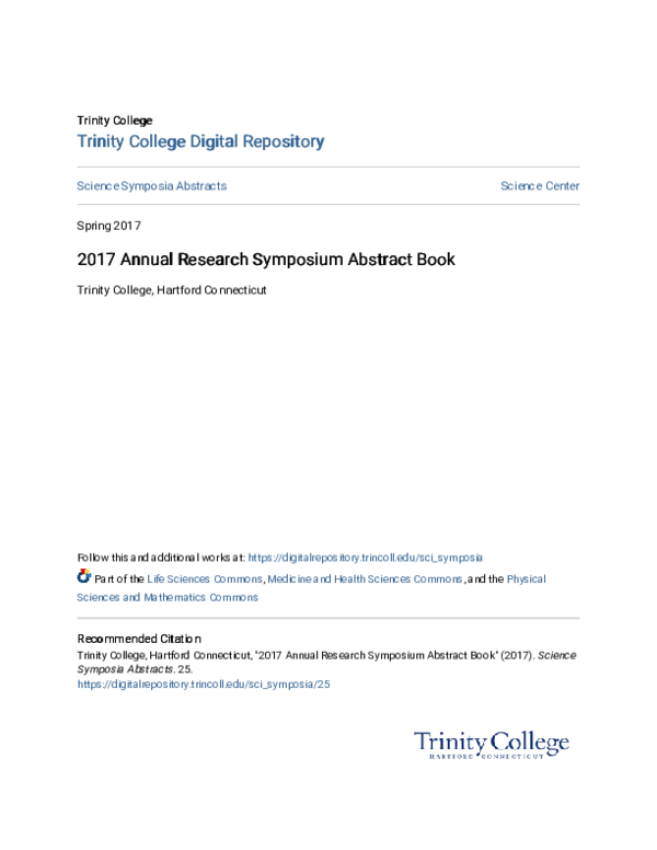 (PDF) 2017 Annual Research Symposium Abstract Book
