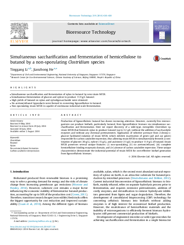(PDF) Simultaneous Saccharification and Fermentation of Bioethanol From ...