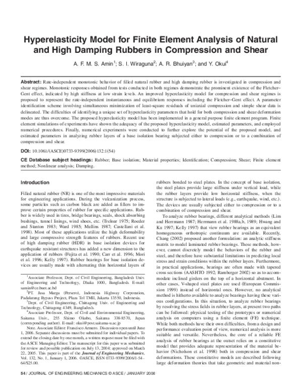 (PDF) Hyperelasticity Model for Finite Element Analysis of Natural and ...