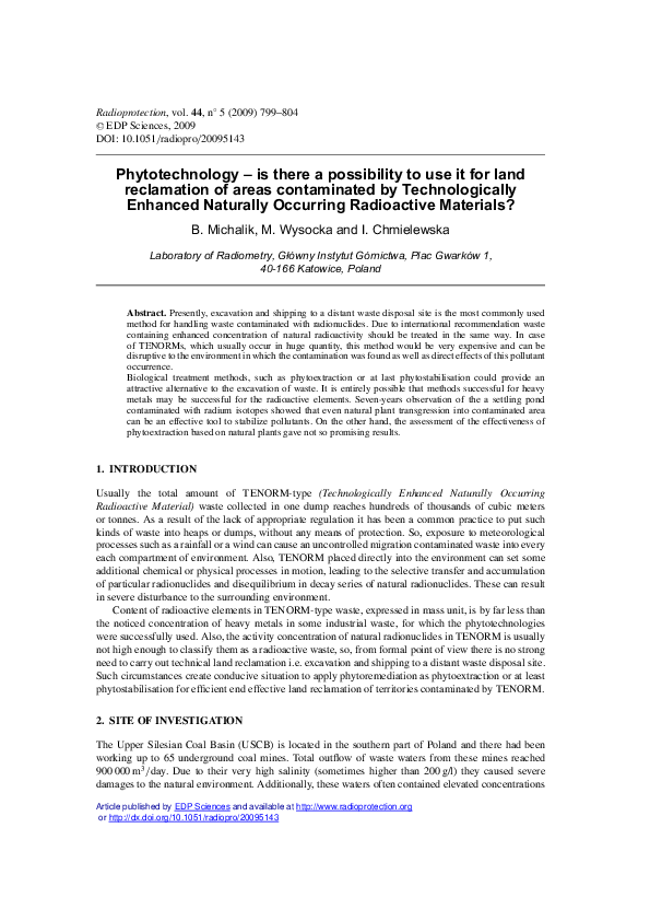 (PDF) Enhanced Naturally Occurring Radioactive Materials? (PDF) Enhanced Naturally Occurring Radioactive Materials?