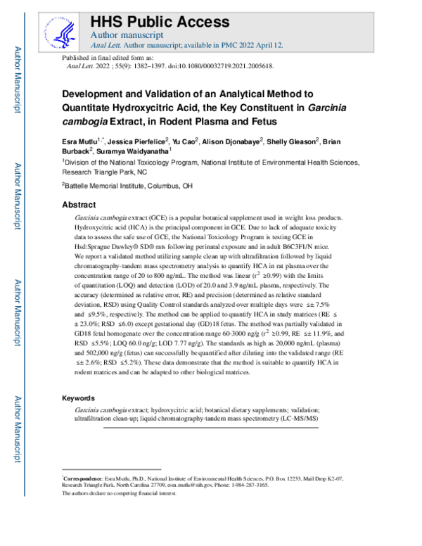 (PDF) Development and Validation of an Analytical Method to Quantitate ...