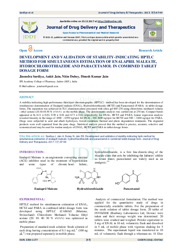 (PDF) Development and Validation of Stability-Indicating HPTLC Method ...