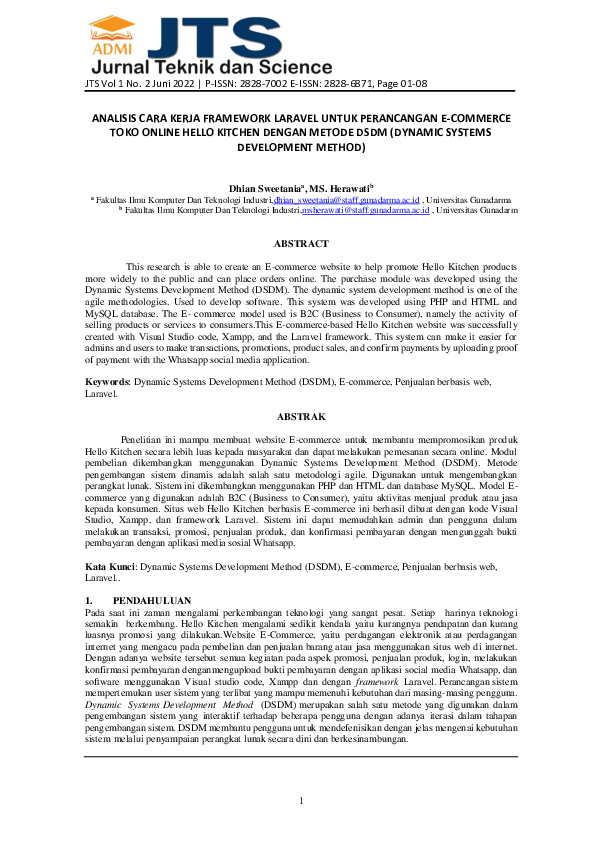 (PDF) Analisis Cara Kerja Framework Laravel Untuk Perancangan E ...