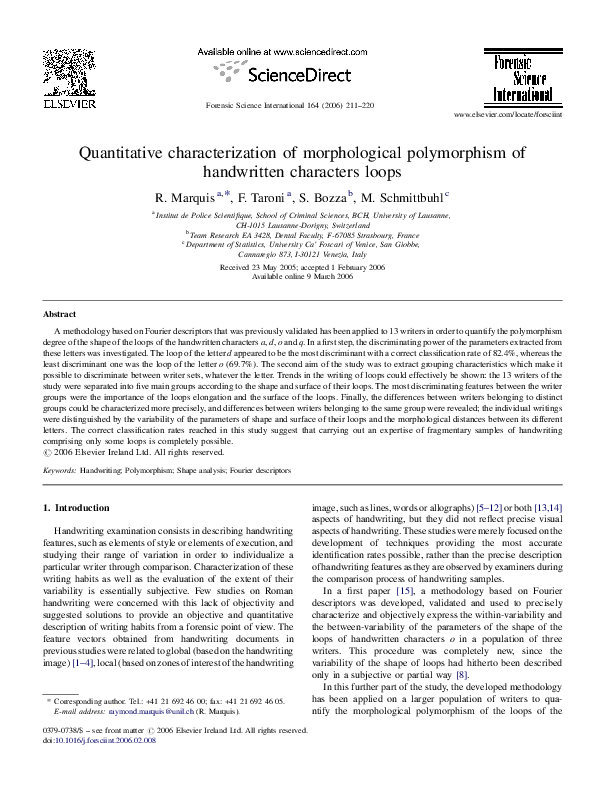 (PDF) Quantitative characterization of morphological polymorphism of ... (PDF) Quantitative characterization of morphological polymorphism of ...