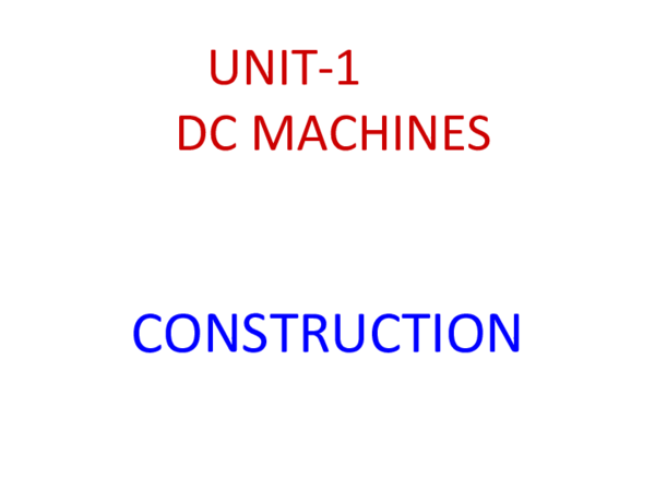 (PPT) DC machines