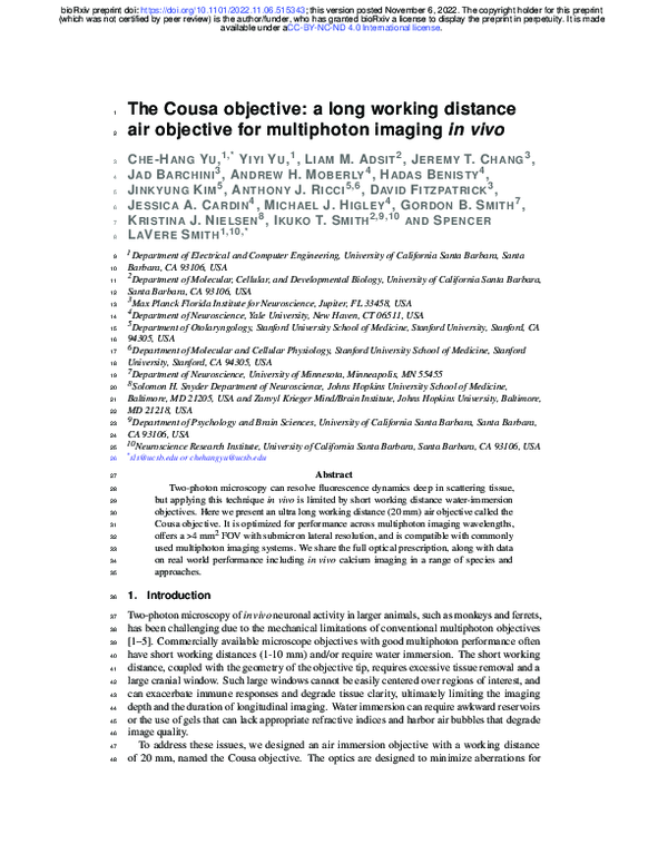 (PDF) The Cousa objective: a long working distance air objective for ...