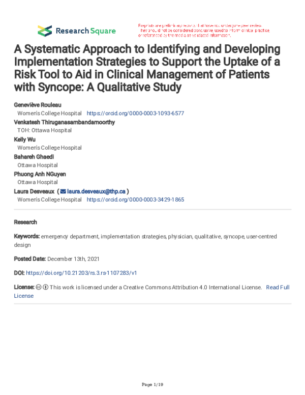 (PDF) A Systematic Approach to Identifying and Developing Implementation Strategies to Support ...