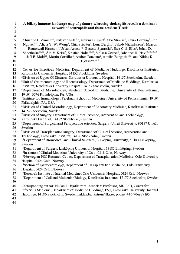 (PDF) A biliary immune landscape map of primary sclerosing cholangitis ...